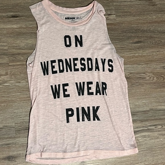 Tops | Mean Girls Workout Tank On Wednesdays We Wear Pink | Poshmark